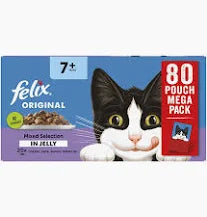 Felix Adult Original Mixed Selection in Jelly Pouches 80 x 85g – The ...
